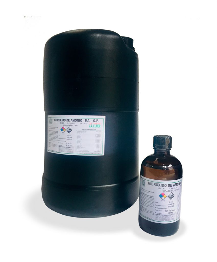 HIDRÓXIDO DE AMONIO P.A. – Q.P. – Quimicos JOANAYA